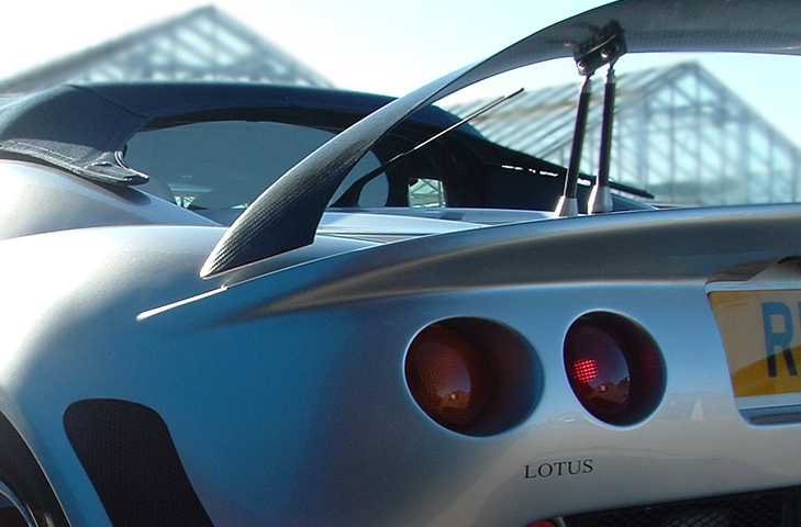 Elise S1 Carbon Fibre rear wing adjustable with supports