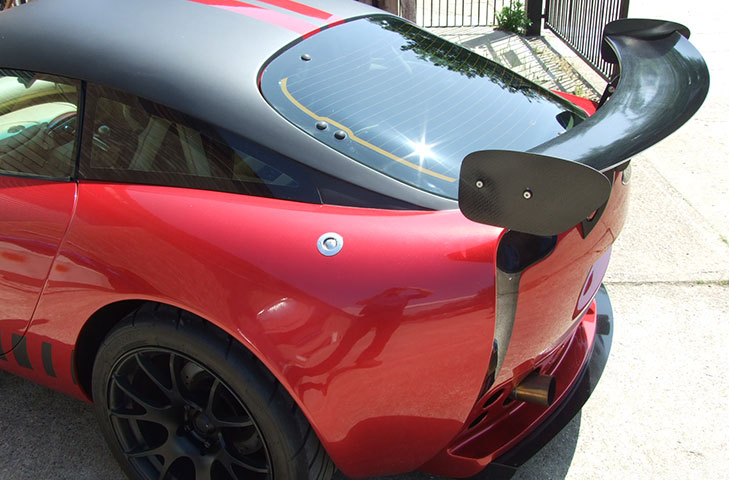 TVR T350 Carbon Fibre Rear Wing (Curved) - 225mm Chord x W1300mm ...