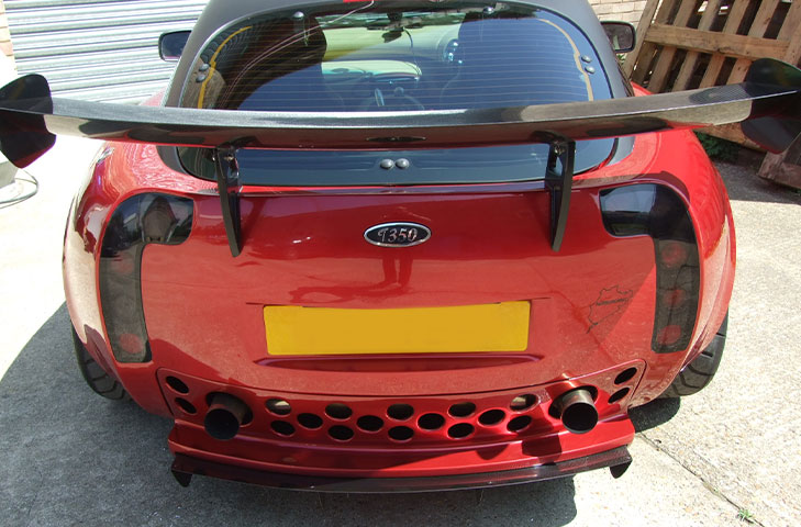 TVR T350 Carbon Fibre Rear Wing (Curved) - 225mm Chord x W1300mm ...