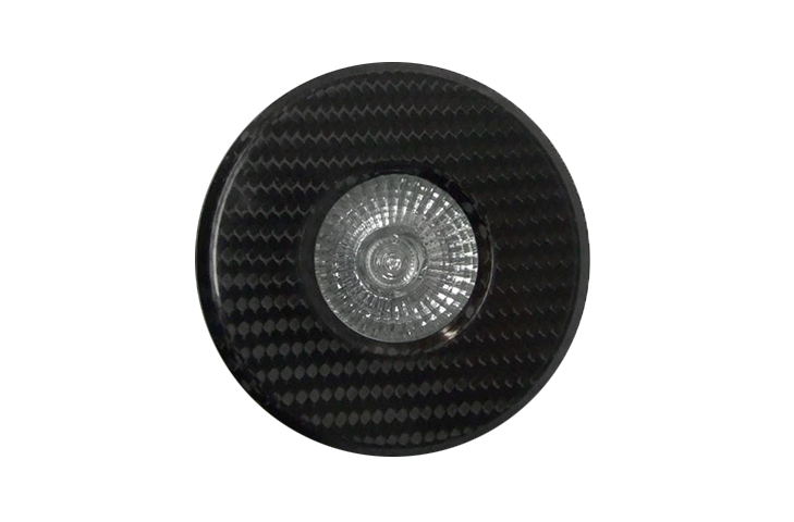 Carbon Bezel Shower Light 240V GU10 50W Assembly, Fire Rated | Reverie Ltd