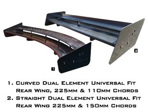 Dual Element Carbon Fibre Rear Wings | Reverie Ltd